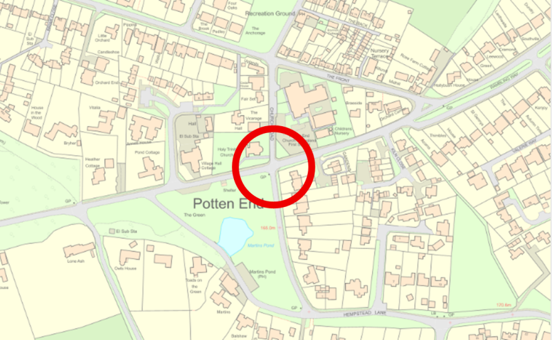 Potten End crossroads – raised junction – Nettleden with Potten End ...